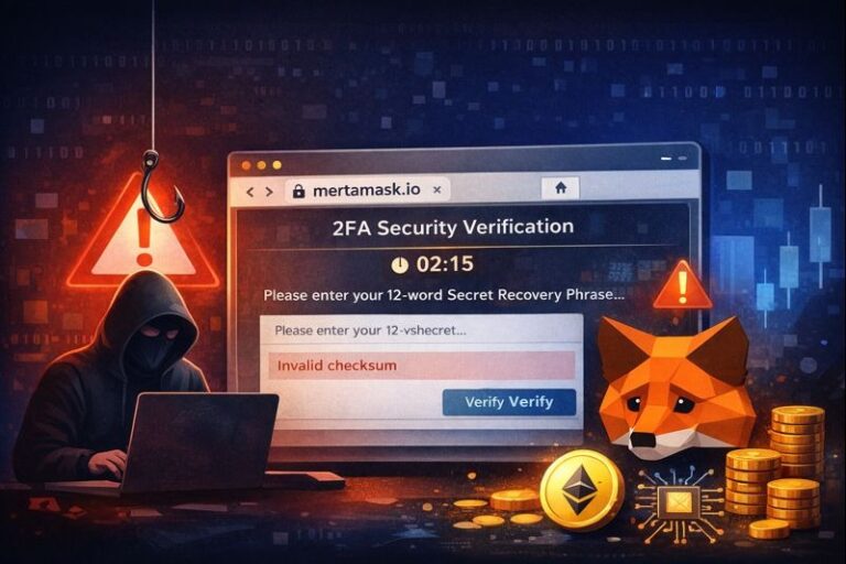 MetaMask驚現新釣魚新局警告 假網域誘填12字助記詞