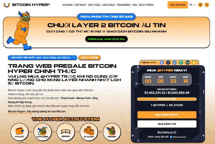 Altcoin Tiềm Năng Đạt Hàng Tỷ USD Năm 2025: DOGE, SHIB, PEPE và Bitcoin Hyper